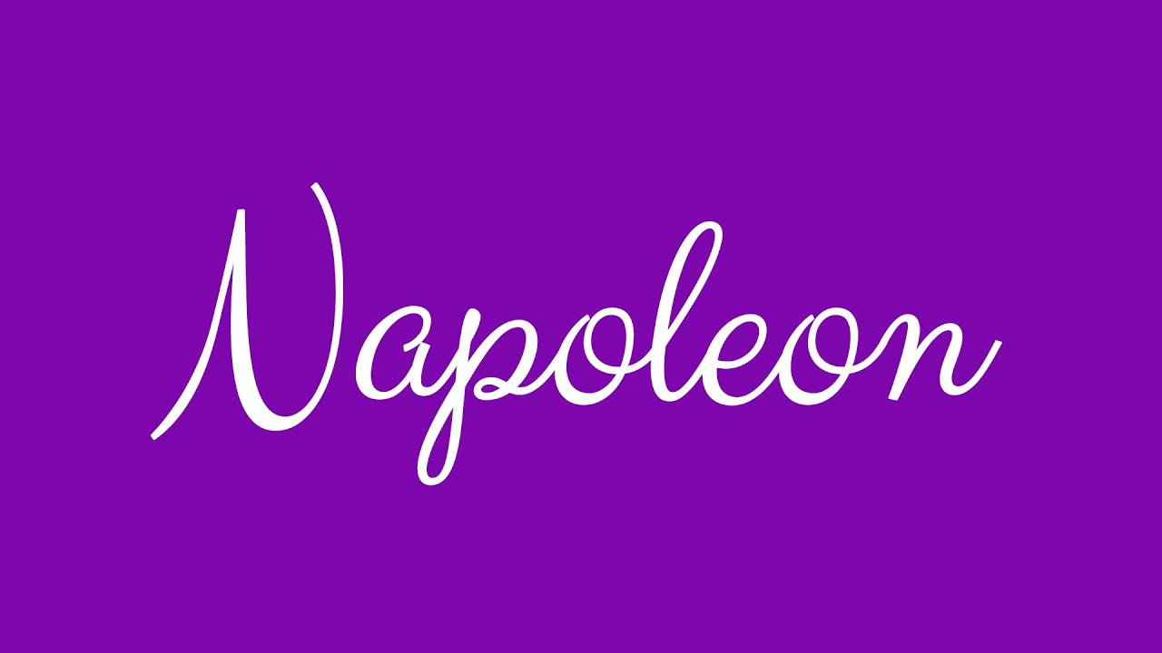 Learn how to Sign the Name Napoleon Stylishly in Cursive Writing - YouTube