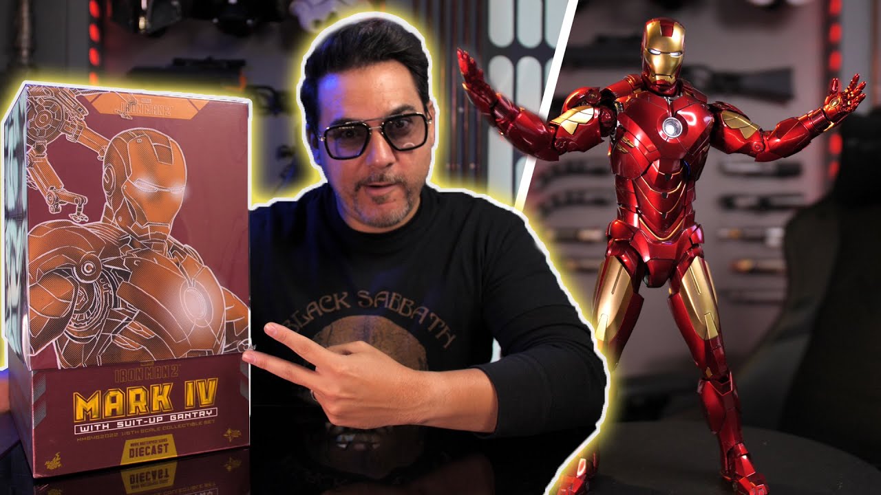 Tony Stank Unboxes the Hot Toys Iron Man Mark IV (4) Figure with Gantry ...