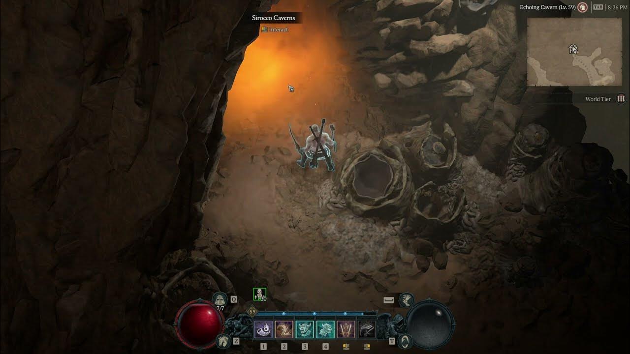 Sirocco Caverns Dungeon Location, Diablo 4 (Aspect of Echoing Fury ...