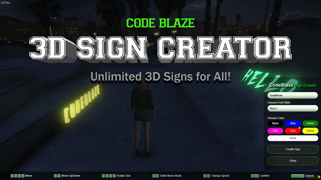 3D Sign Creator: Customizable Neon Text for FiveM - CodeBlaze - YouTube
