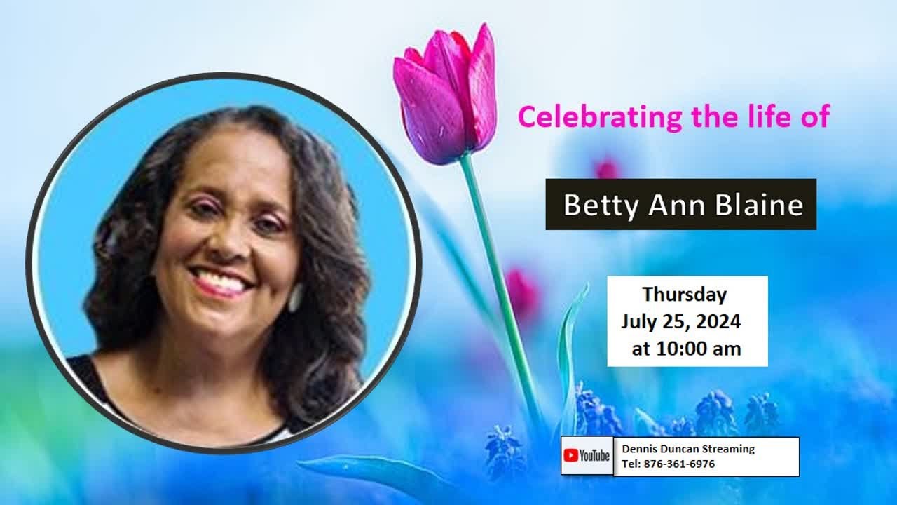 Celebrating the life of Betty Ann Blaine - YouTube