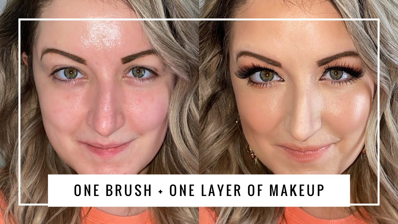 One Layer of Makeup & One Brush - YouTube