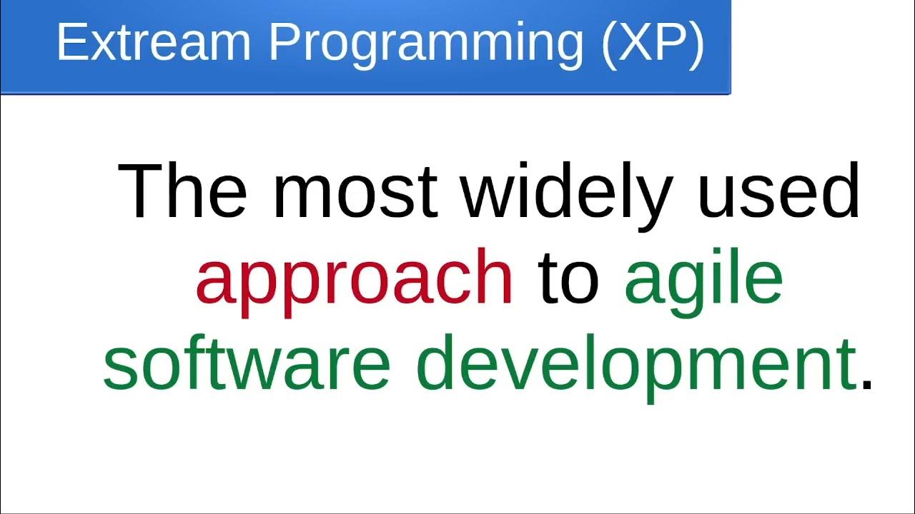 Extreme Programming (XP): An agile development approach - YouTube