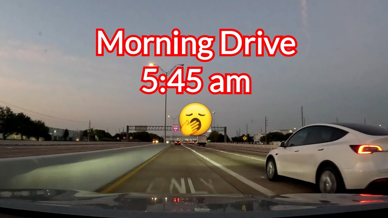 4K Morning Drive Sam Houston tollway / i-10E / Voss Rd South driving ...