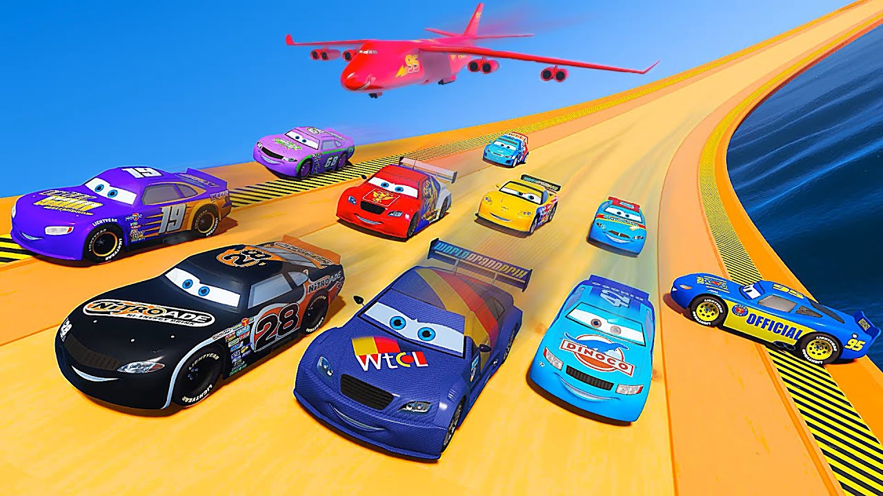 Race All Disney Cars McQueen Aiken Axler Cal Weathers Max Schnell Bobby ...