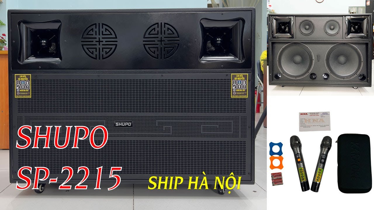 Loa kéo tủ ngang Shupo SP-2215 ship Hà Nội - YouTube