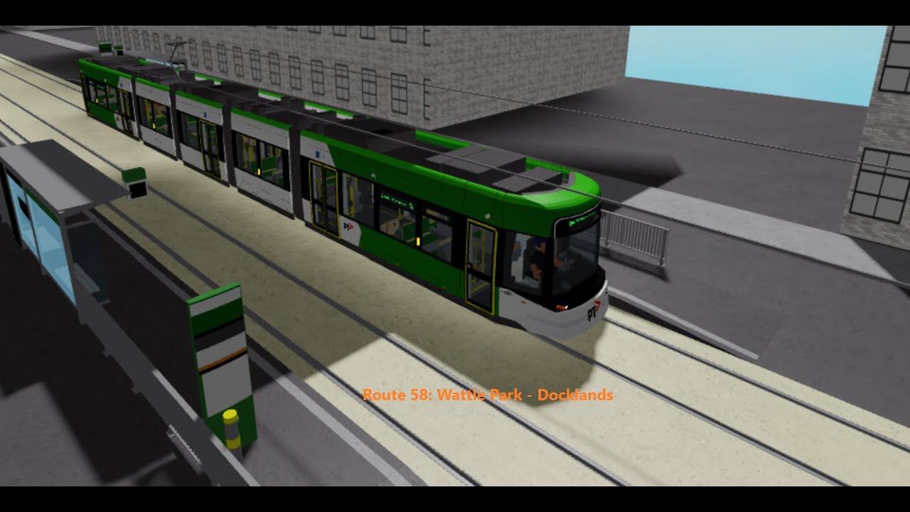 Route 58 Wattle Park - Docklands (Roblox Yarra Trams Bandsville Tram ...