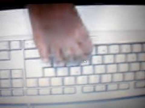 typing with toes - YouTube