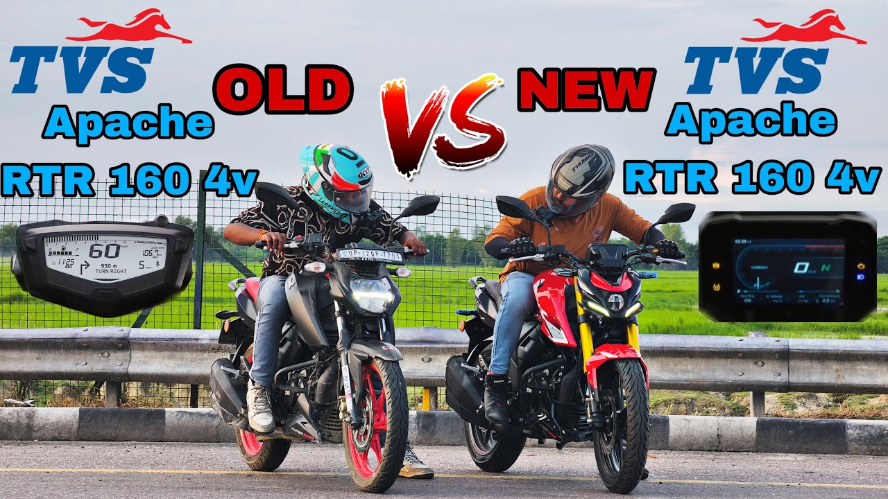 New Apache rtr 160 4v vs old apache rtr 160 4v | Arun Dream 10r - YouTube