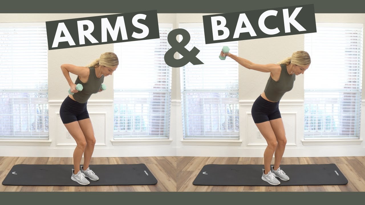 15 MIN UPPER BODY & BACK WORKOUT WITH DUMBBELLS | AT HOME WORKOUT ...