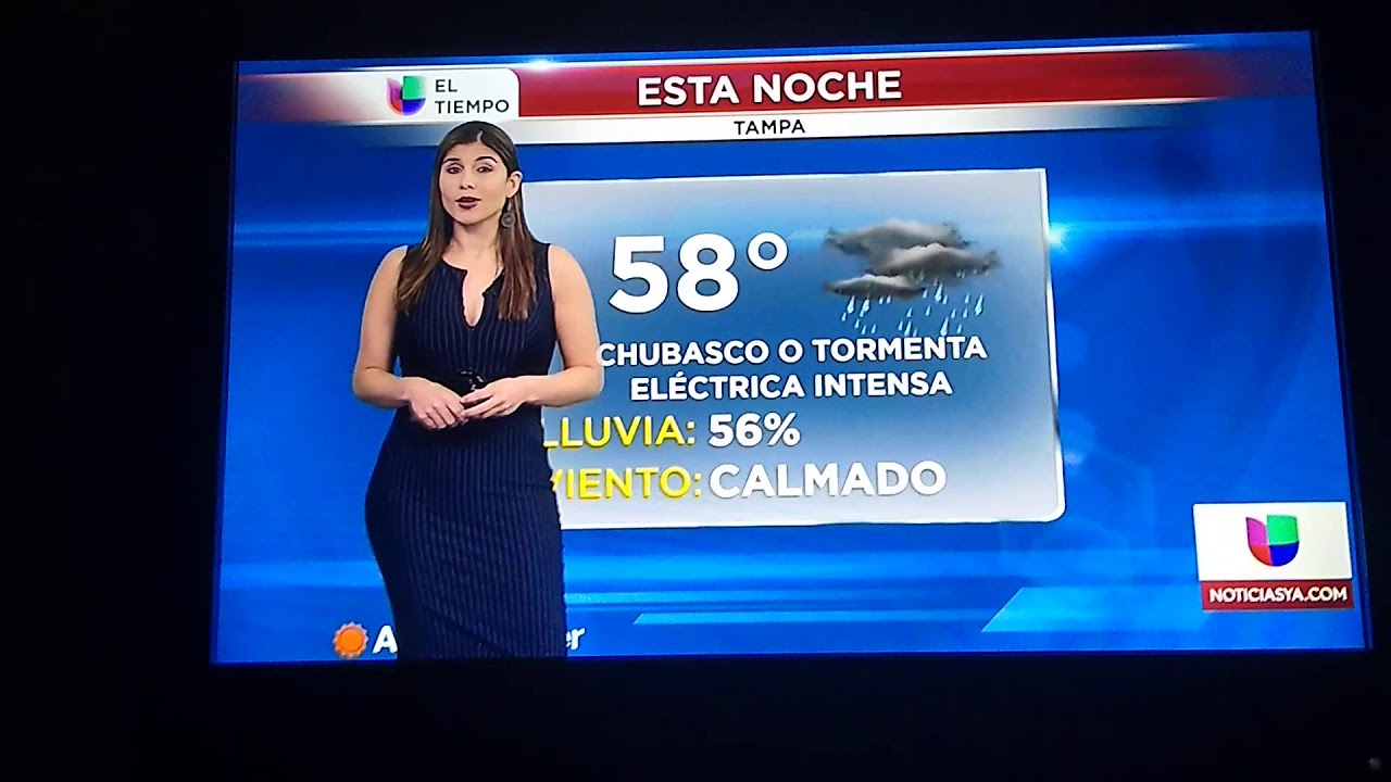 Lucy Rojas Sexy Legs Blue OutFit El Tempo - YouTube