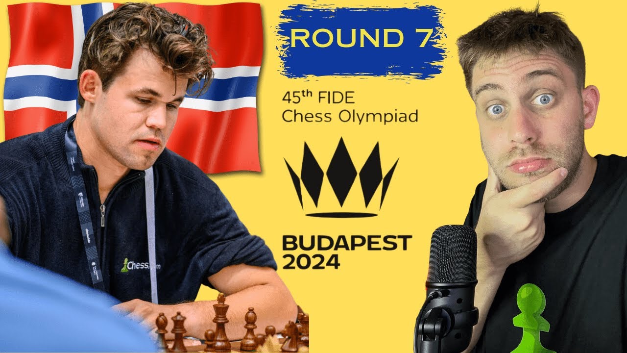 MAGNUS CARLSEN GOAT!!! Chess Olympiad 2024 Recap Round 7 - YouTube