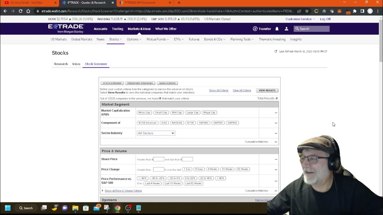 2023-03-14 Subscriber asked about converting Trading View Script to Work with Etrade API - YouTube
