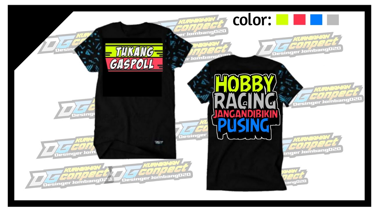 TUTORIAL MEMBUAT DESIGN KAOS RACING - Pixellab - YouTube