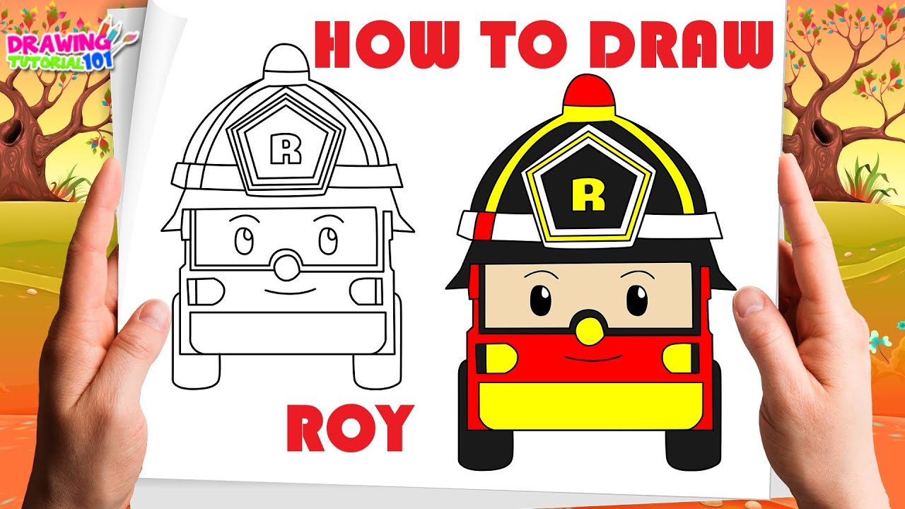 How To Draw Roy From Robocar | Roy Coloring Pages - YouTube