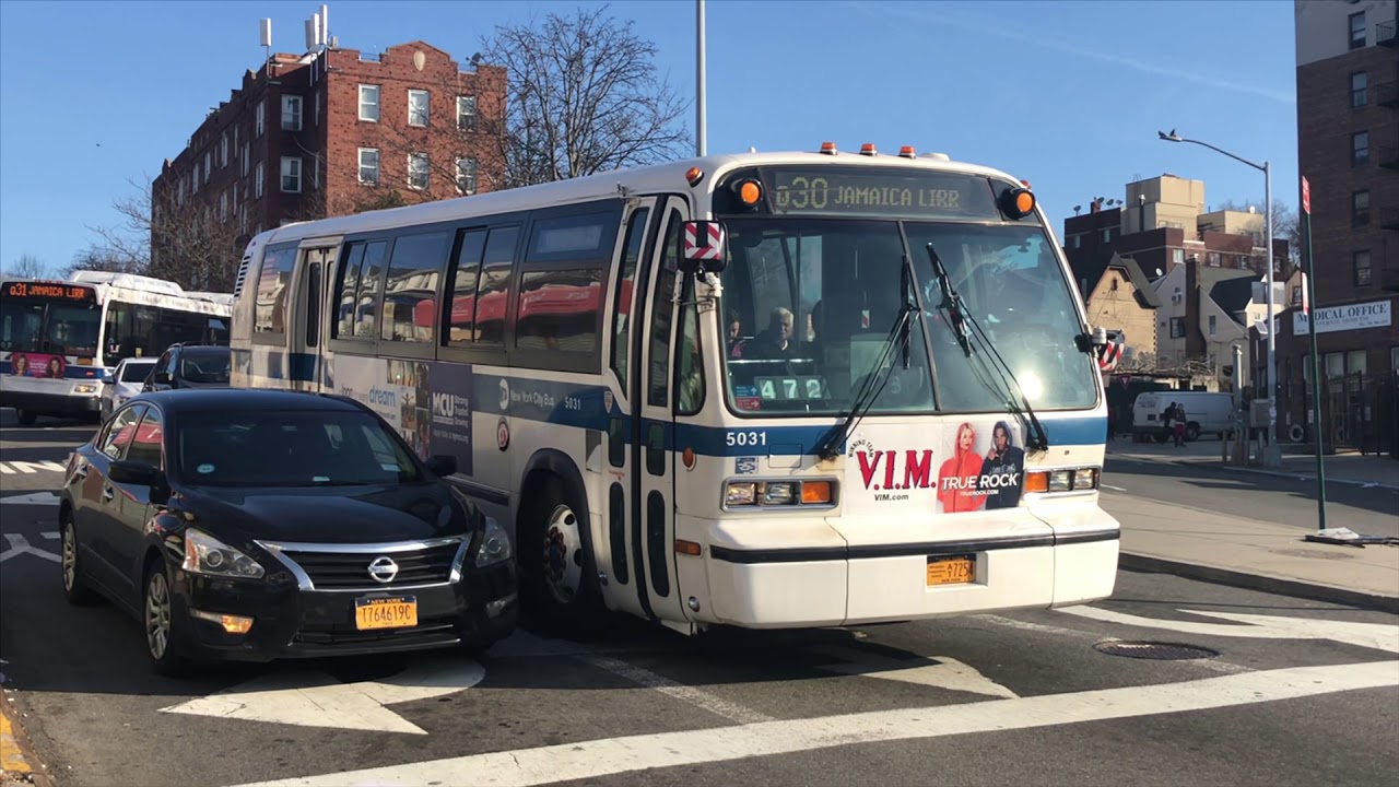 1998 Novabus RTS #5031 on the Q30 at Homelawn Street and Hillside ...