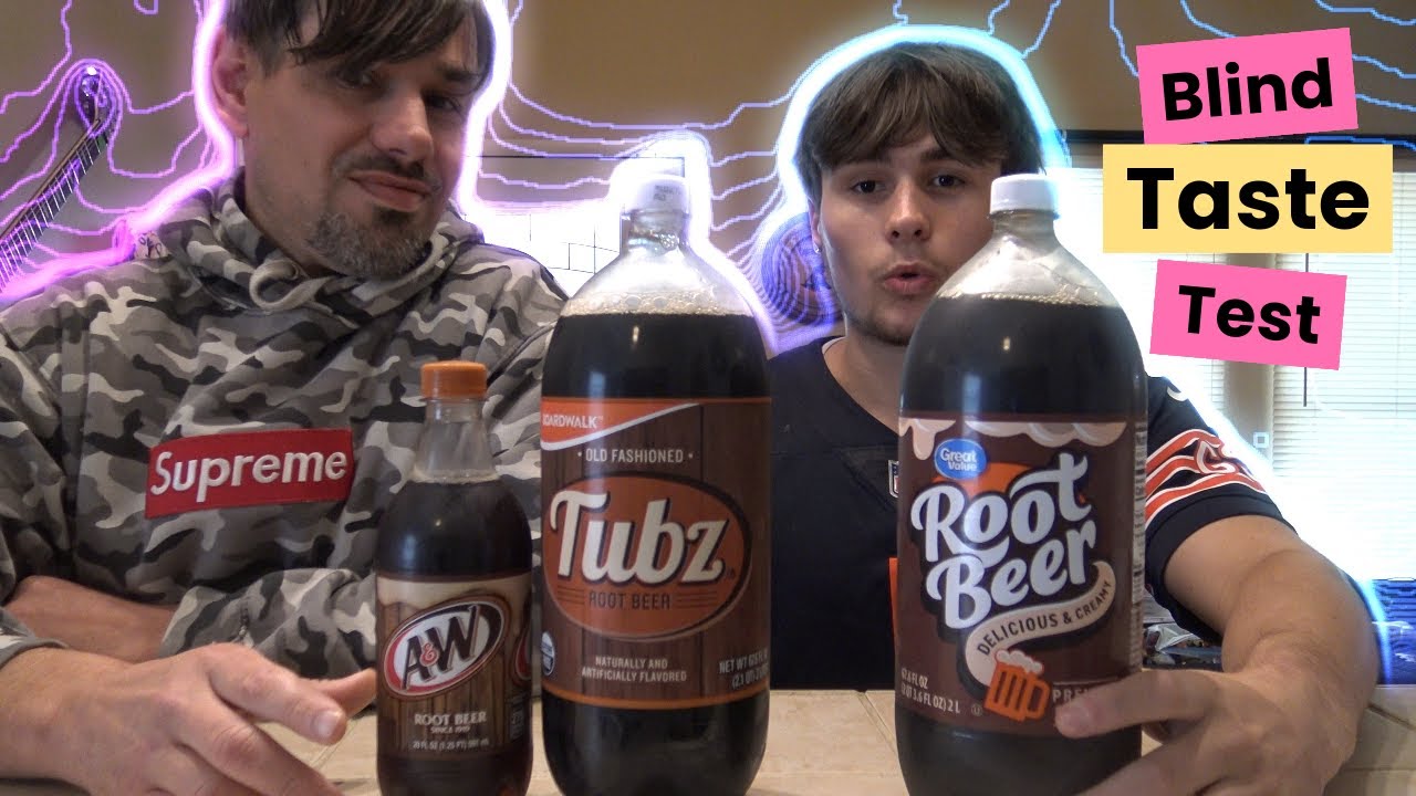A&W vs Tubz vs Great Value Root beer Blind Taste Test - YouTube