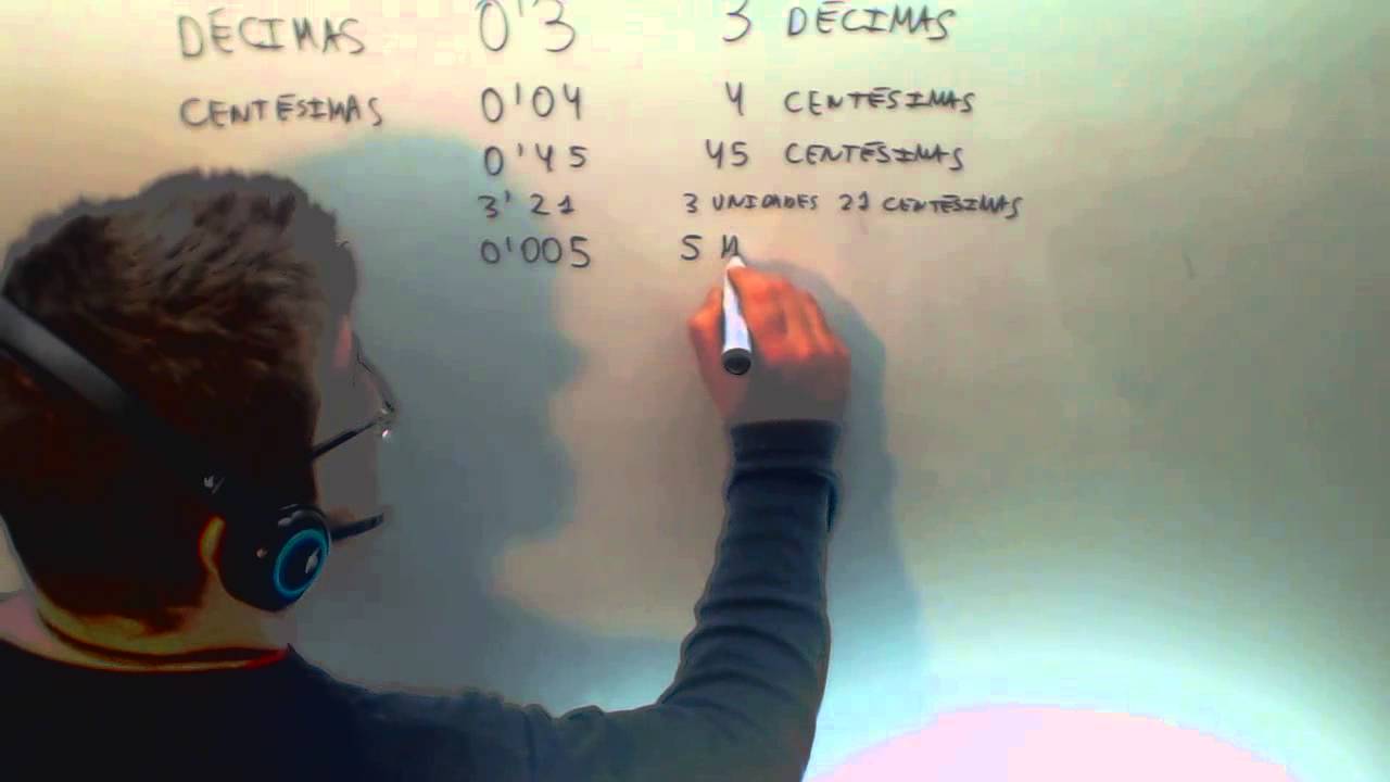 Nombra numeros decimales Diezmilesimas Matematicas 1º ESO Academia ...