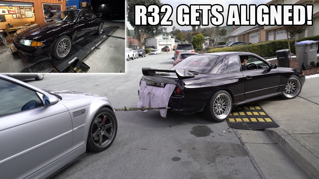 I turned my R32 GTR into a tow rig?! | Finally fixed my alignment ...