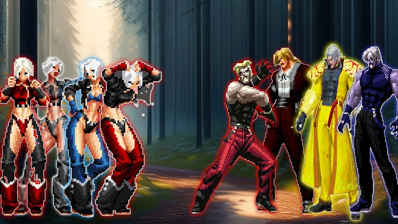 [Mugen KOF] Angel Team Vs Master Rugal Bernstein Team - YouTube