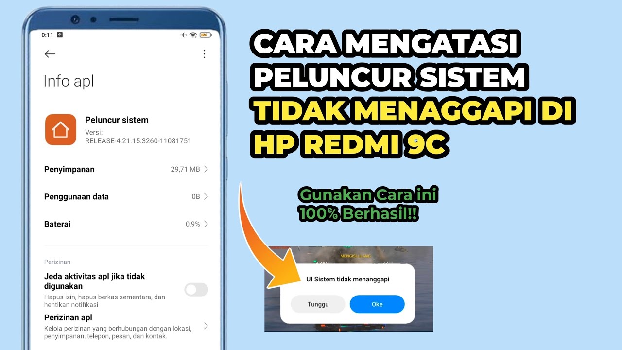 Cara Mengatasi Peluncur Sistem Tidak Menanggapi Xiaomi Redmi 9c ...