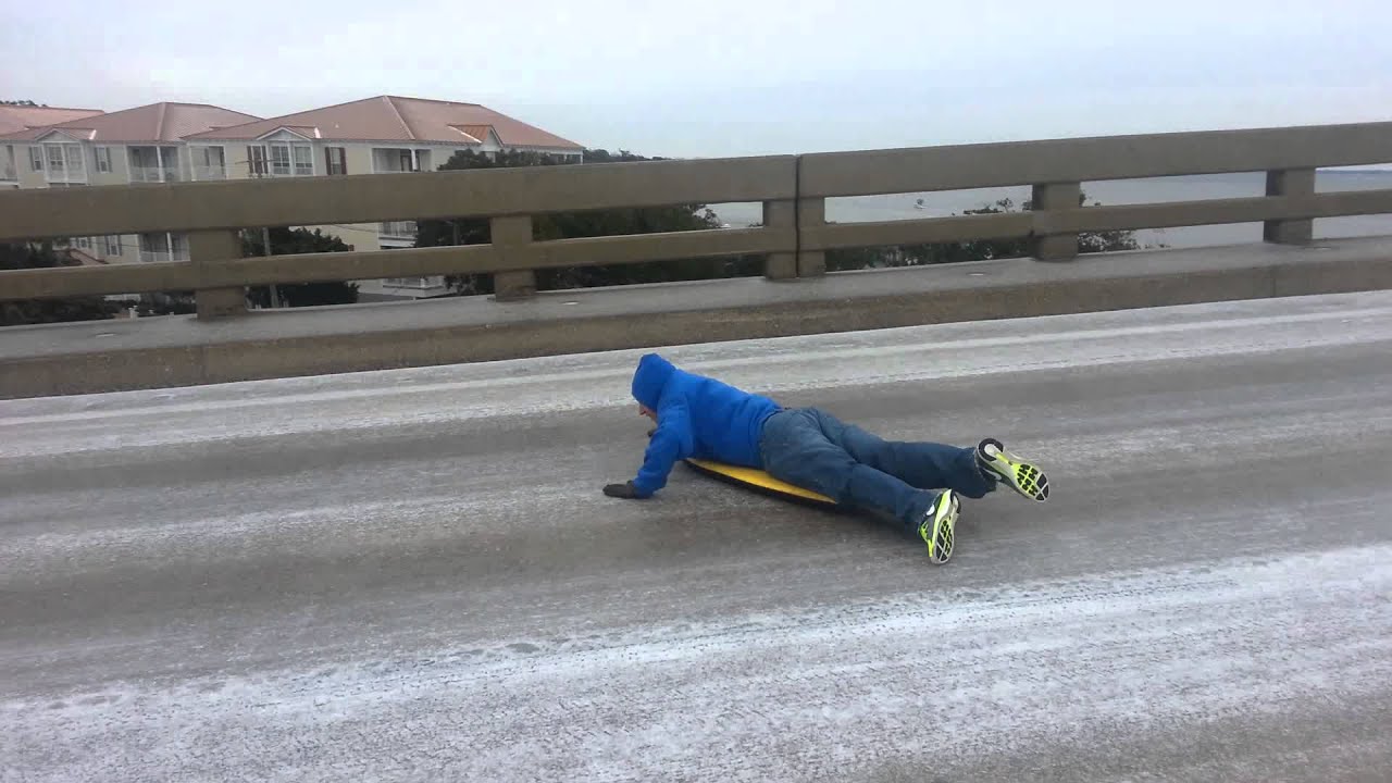 Florida bridge sledding Ft. Walton Beach - YouTube
