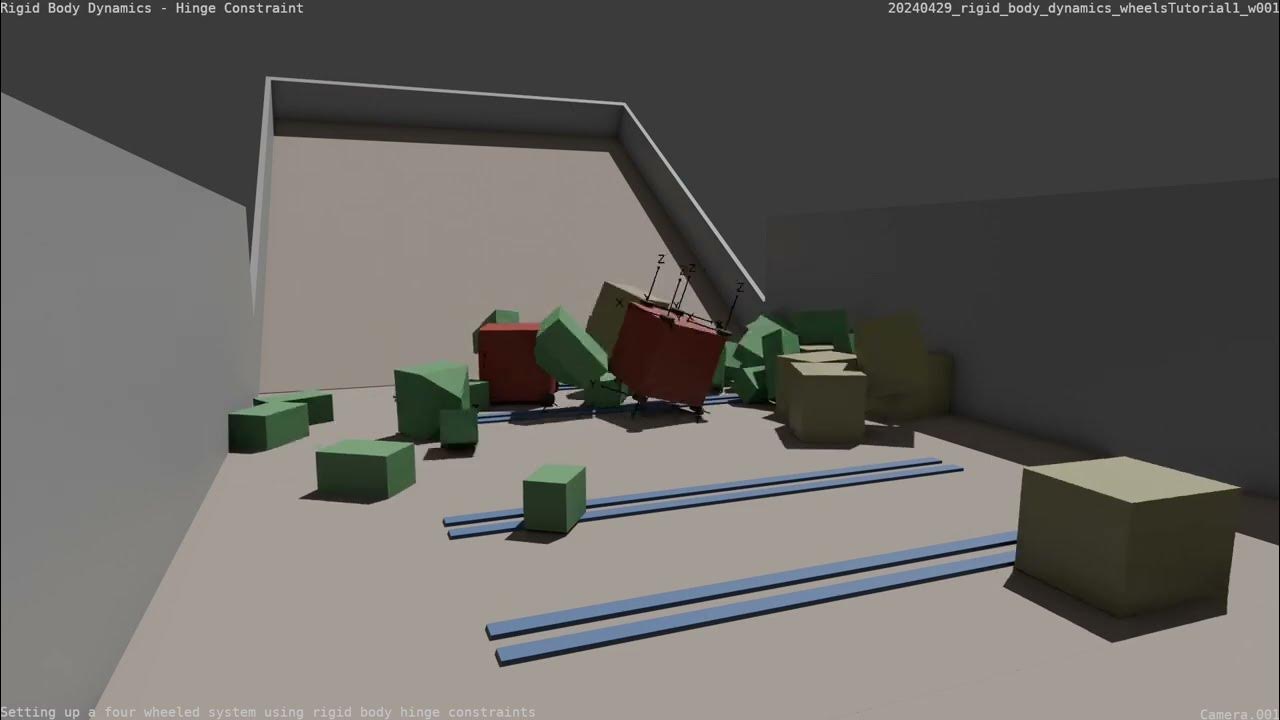Blender : Blender 4.1 : Rigid Body Dynamics using Hinge Constraints - YouTube