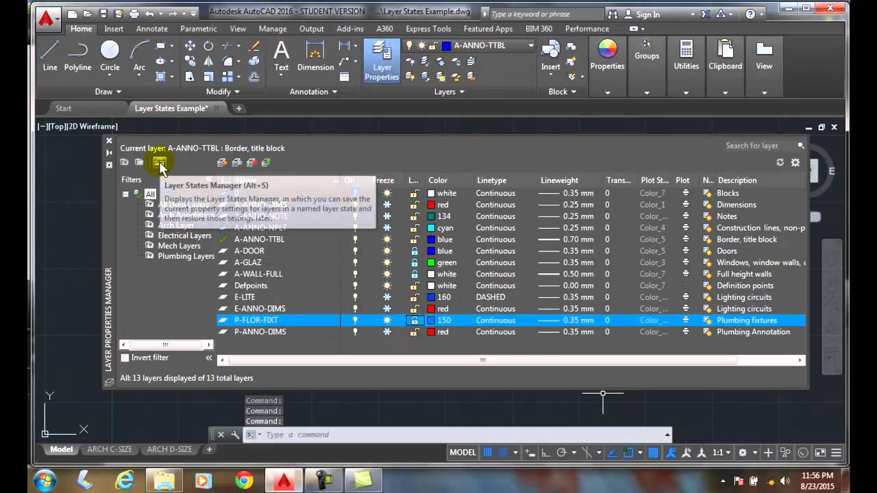 AutoCAD I 05 27 Layer States YouTube AutoCAD I 05 27 Layer States YouTube