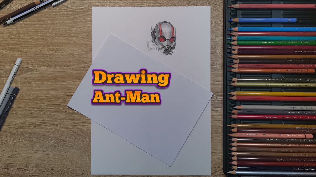 Drawing Ant-Man Paul Rudd - Part 1 Mask - YouTube