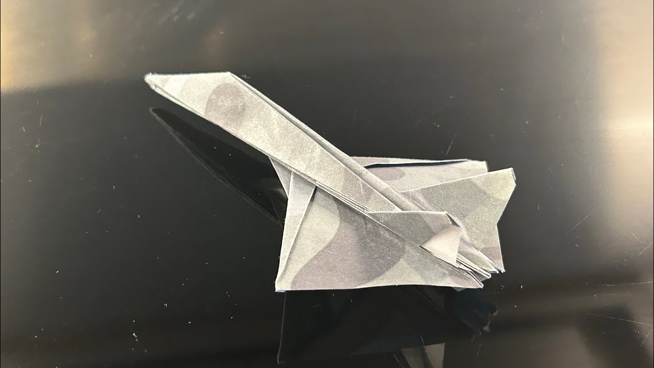 Origami Fighter Jet Tutorial (Average Difficulty Level) How To Fold ...