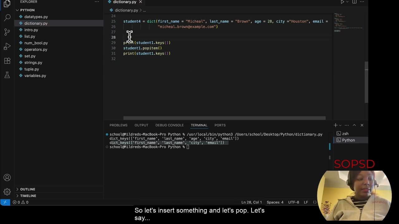 Week 3 : Lesson 5 - Python Dictionary - YouTube