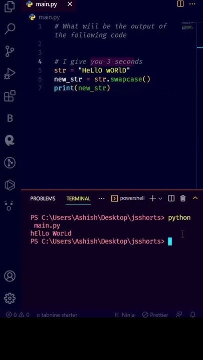 What Will Be The Output Of The Following Code Python String Method Strswapcase Coding