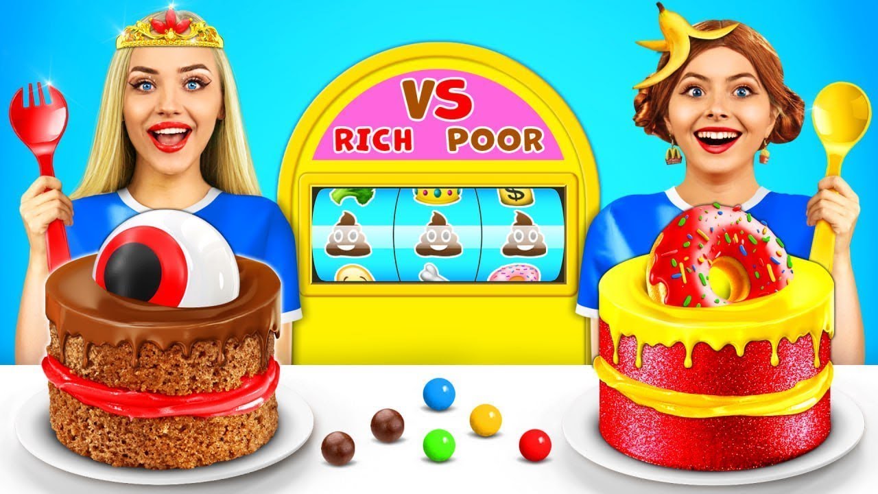 Desafio da Decoração de Bolos: Rico VS Pobre | Doce Caro vs Doce Barato ...