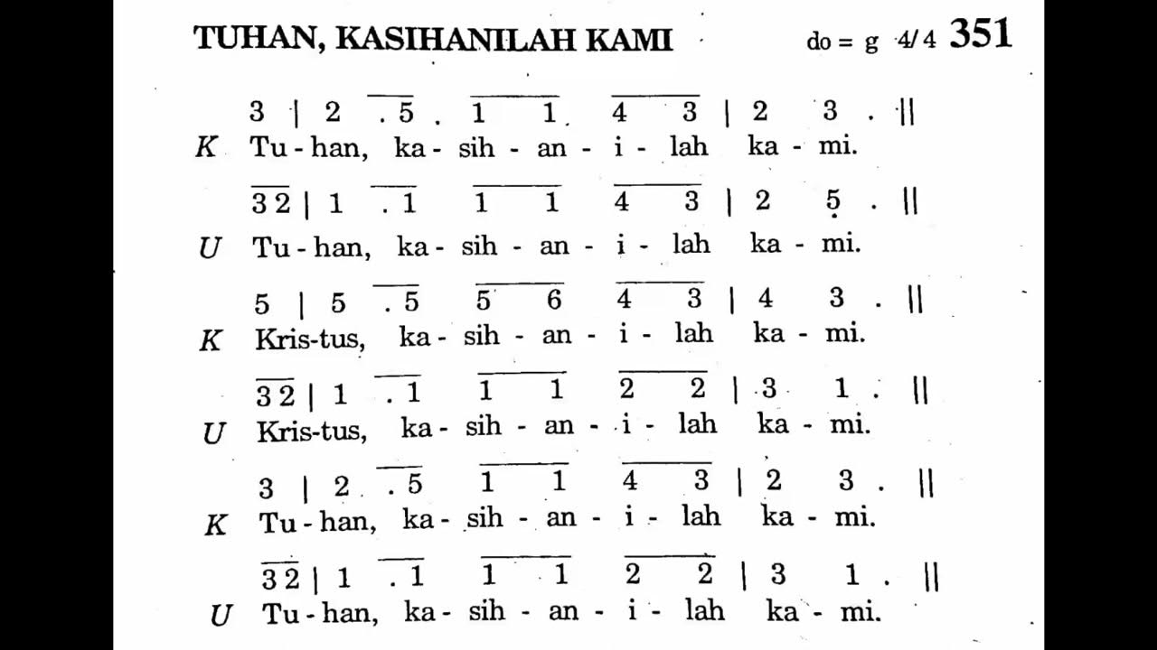 TUHAN, KASIHANILAH KAMI - Puji Syukur No. 351 - YouTube