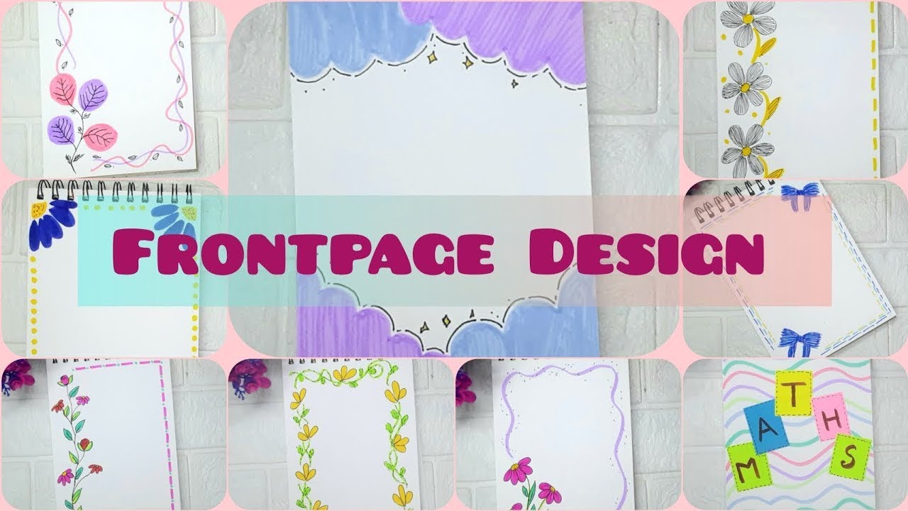 50 CUTE FRONTPAGE DESIGNS / PROJECT WORK DESIGNS / ASSIGNMENT FRONT ...