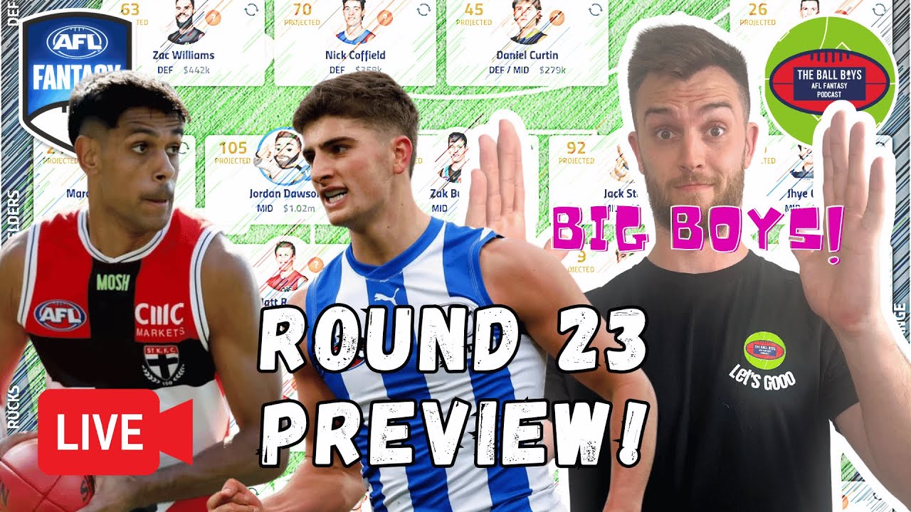 Round 23 LIVE: Captains & Trade Targets - AFL Fantasy 2025 - YouTube