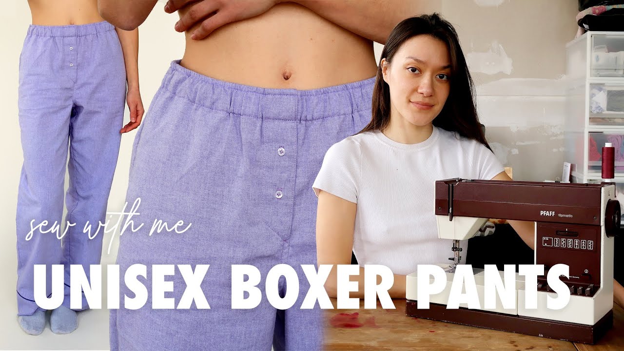 DIY Boxer Scandi Pajama Pants | Unisex Trousers sewing tutorial with ...