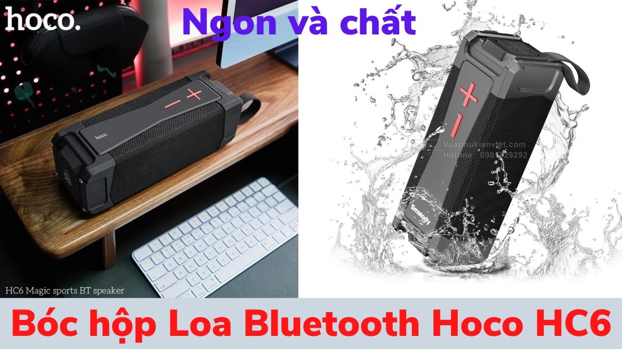 Bóc hộp Loa Bluetooth Hoco HC6,loa bass mạnh, kiểu dáng thể thao | Vua ...