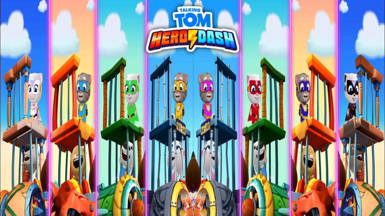 TALKING TOM HERO DASH - SUPER TOM & SUPER ANGELA 2 TIME'S SAVE THE ALL ...