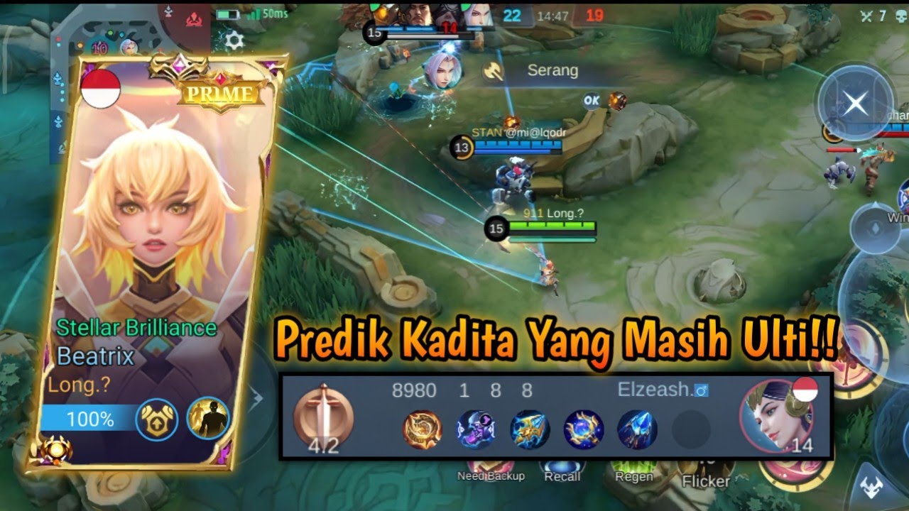 Prediksi Kadita Yang Lagi Ulti Pakek Sniper Beatrix!! Gameplay Beatrix ...