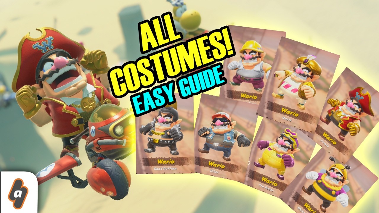 EASY GUIDE: How to unlock ALL Wario's Costumes in Mario Kart World ...