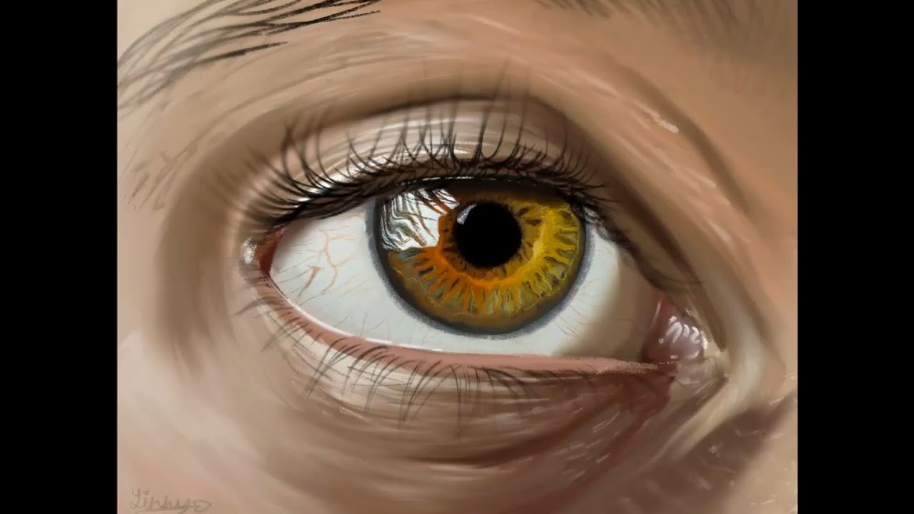 Hazel eyes speed paint - YouTube