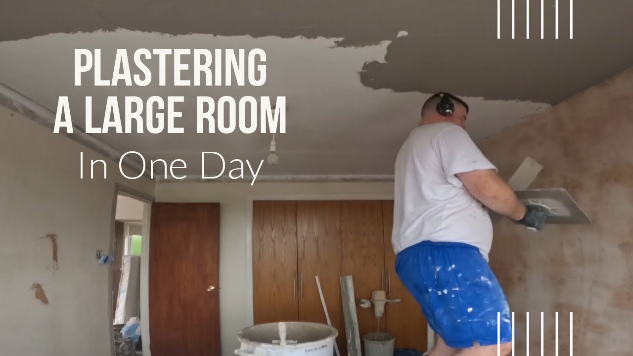 Plastering A Large Room In One Day - YouTube