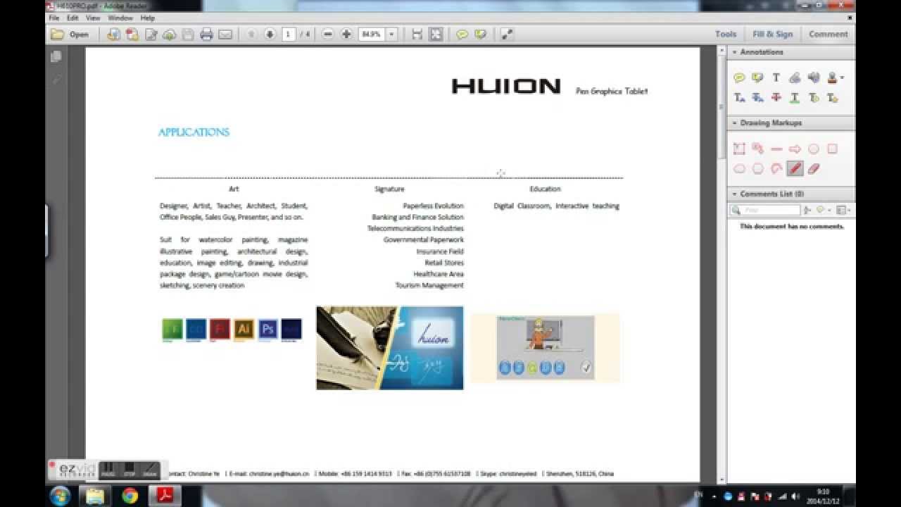 Sign or Draw at PDF with Huion Tablet - YouTube