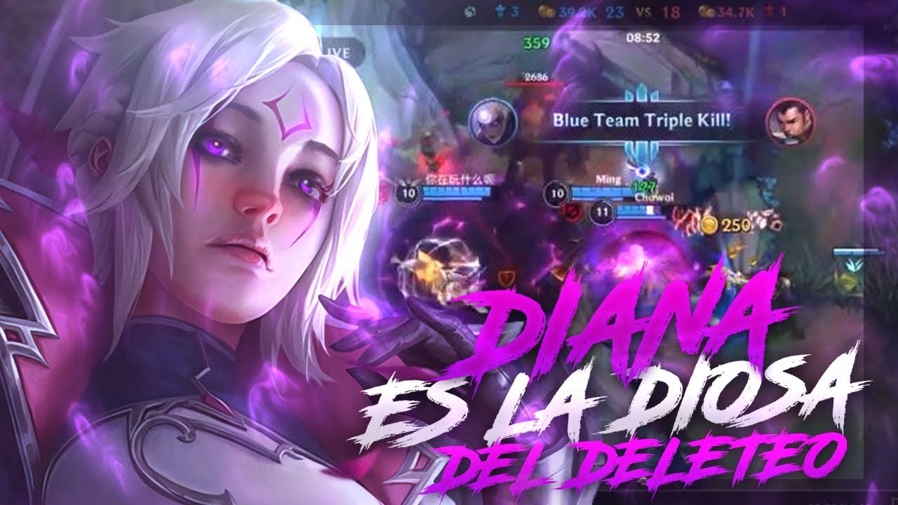 DIANA CHALLENGER TOP GLOBAL SEASON 4 JUEGA ASI,GUIA BUILD Y RUNAS 😱 ...