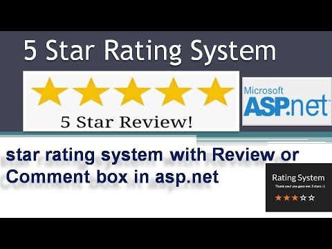 How to create 5 Star Rating System with Review/Comment box in asp.net - YouTube