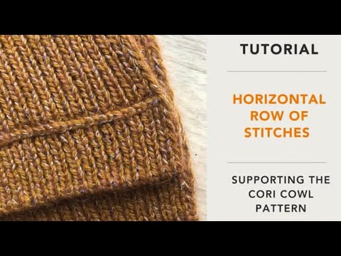 Horizontal row of stitches - YouTube