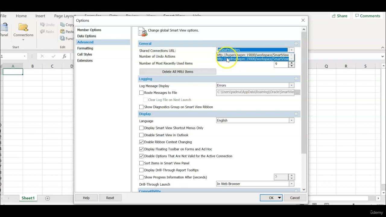 Oracle Hyperion - How to Remove unused URL's from Excel Smart View ...