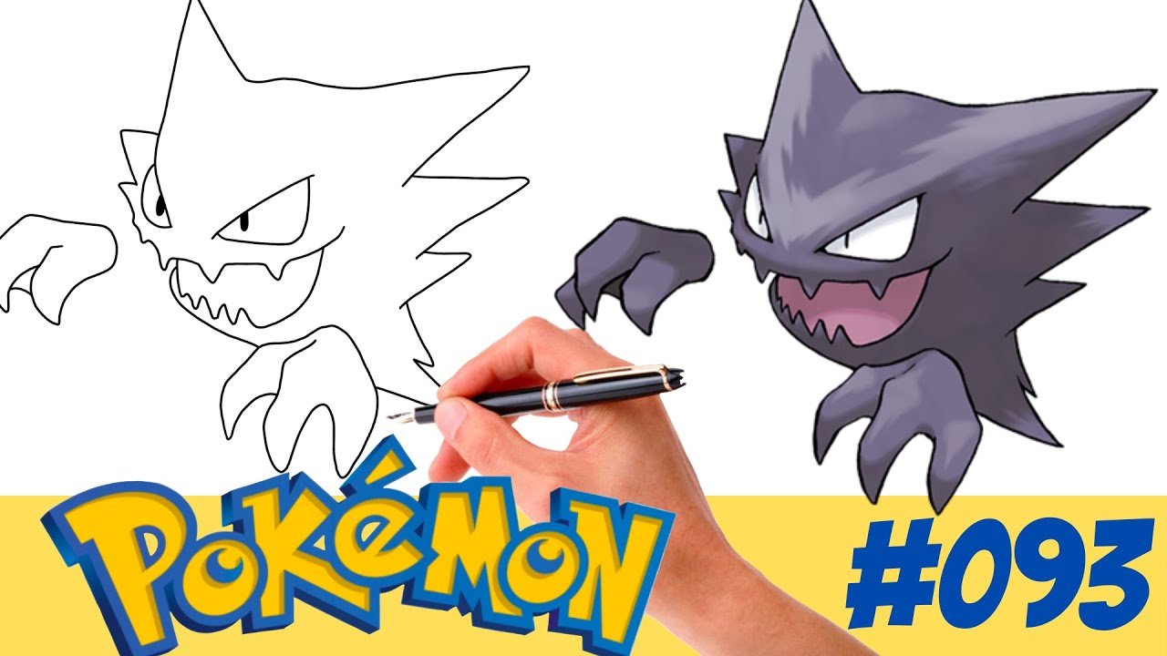 Cómo dibujar HAUNTER POKEMON #093 | FÁCIL | Generación 1 - YouTube