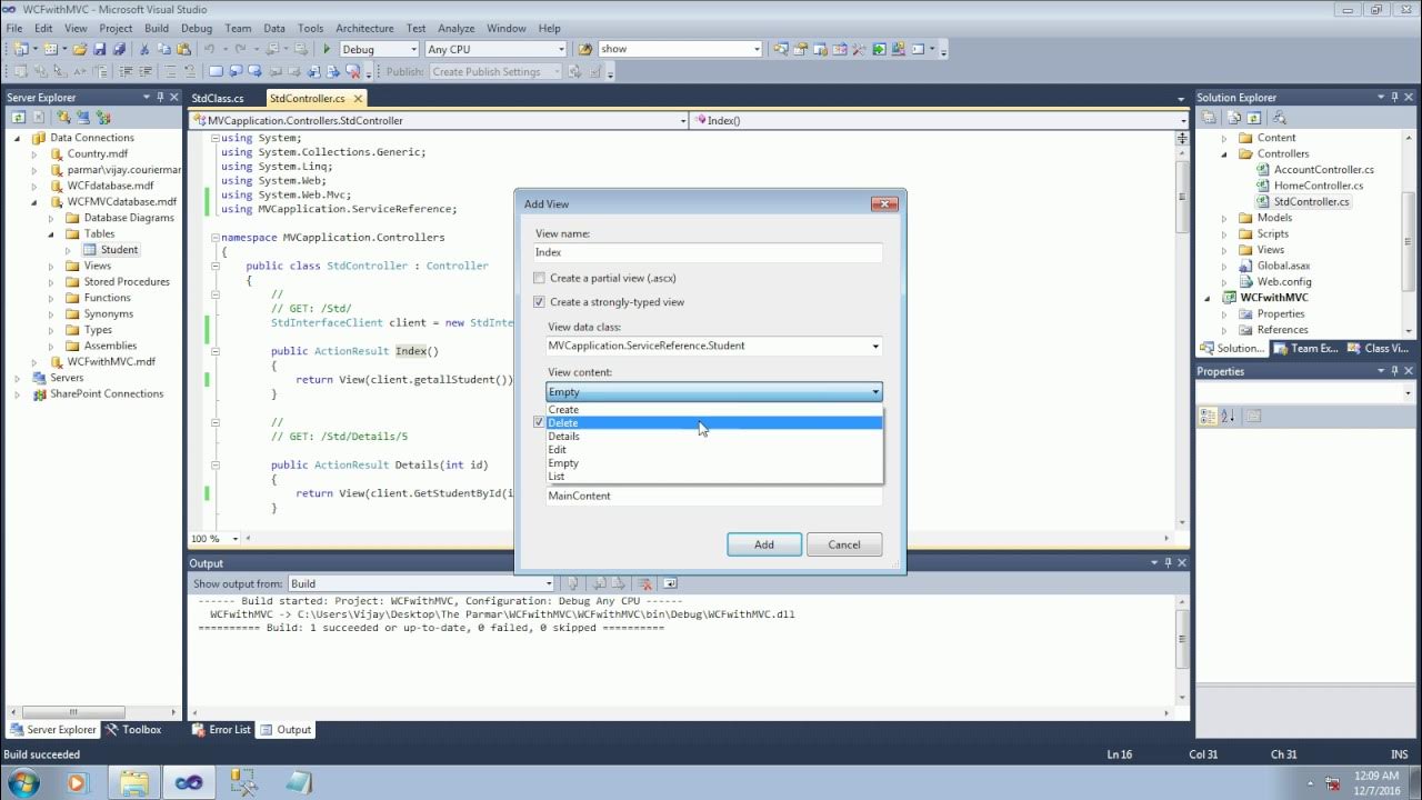How to consume WCF Service using MVC Application Part 2 - YouTube